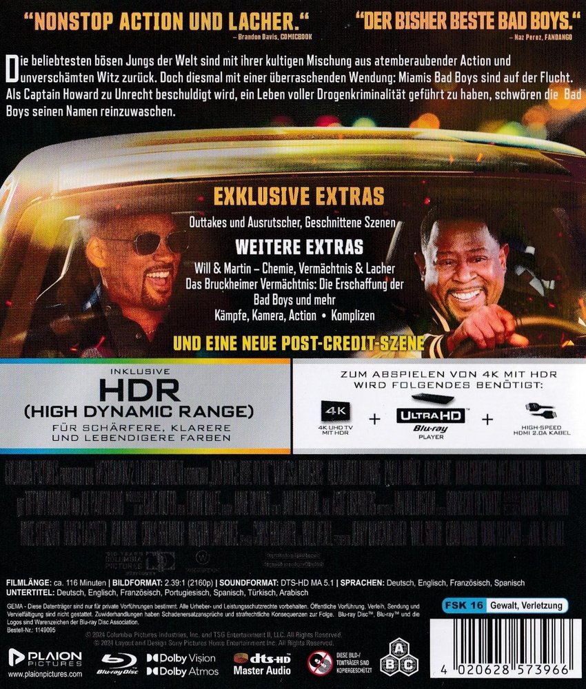 Jetzt Bad Boys 4 - Ride or Die (4K UHD), gebraucht, ohne Cover kaufen
