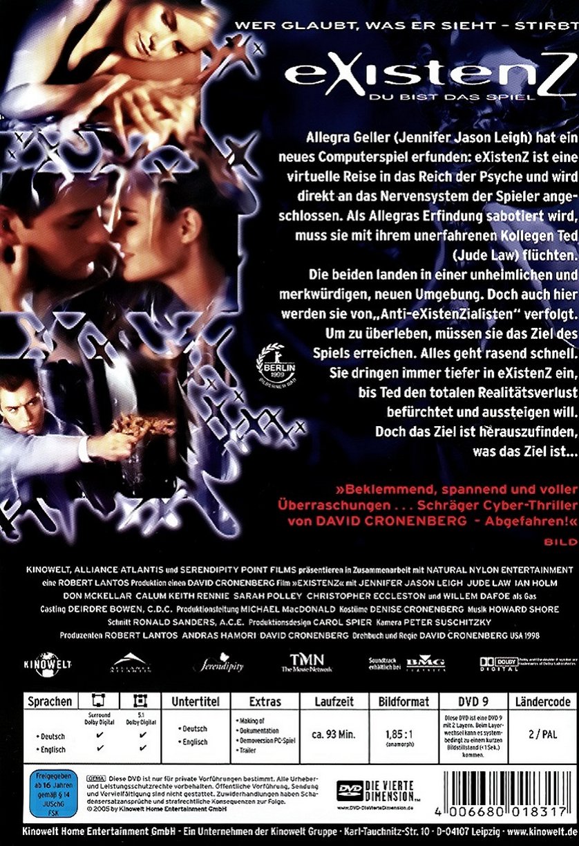 eXistenZ: DVD oder Blu-ray leihen - VIDEOBUSTER.de