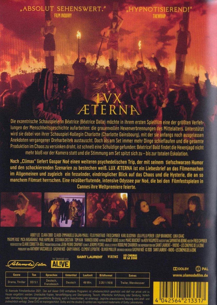 Lux Æterna: DVD, Blu-ray oder VoD leihen - VIDEOBUSTER.de