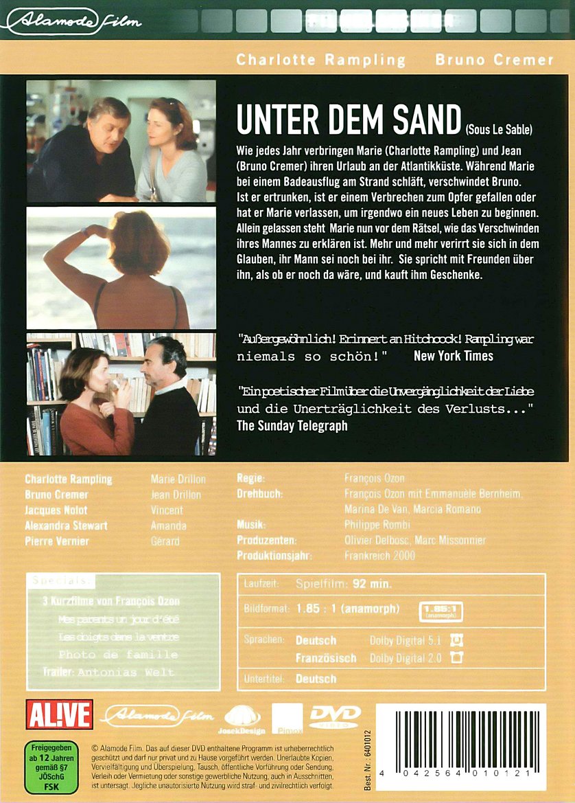 Unter dem Sand: DVD oder Blu-ray leihen - VIDEOBUSTER.de