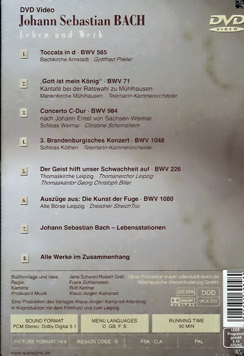 Johann Sebastian Bach - Leben und Werk: DVD oder Blu-ray leihen ...