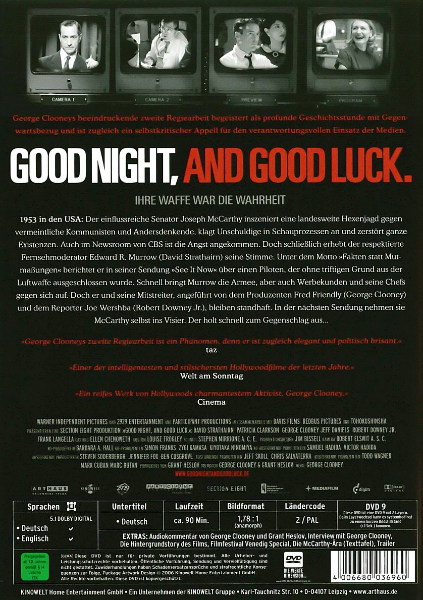 Good Night, and Good Luck: DVD oder Blu-ray leihen - VIDEOBUSTER.de