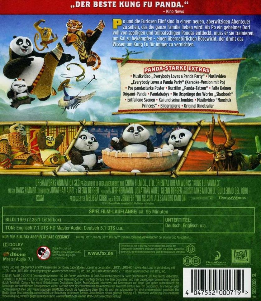 Kung Fu Panda 3: DVD oder Blu-ray leihen - VIDEOBUSTER.de