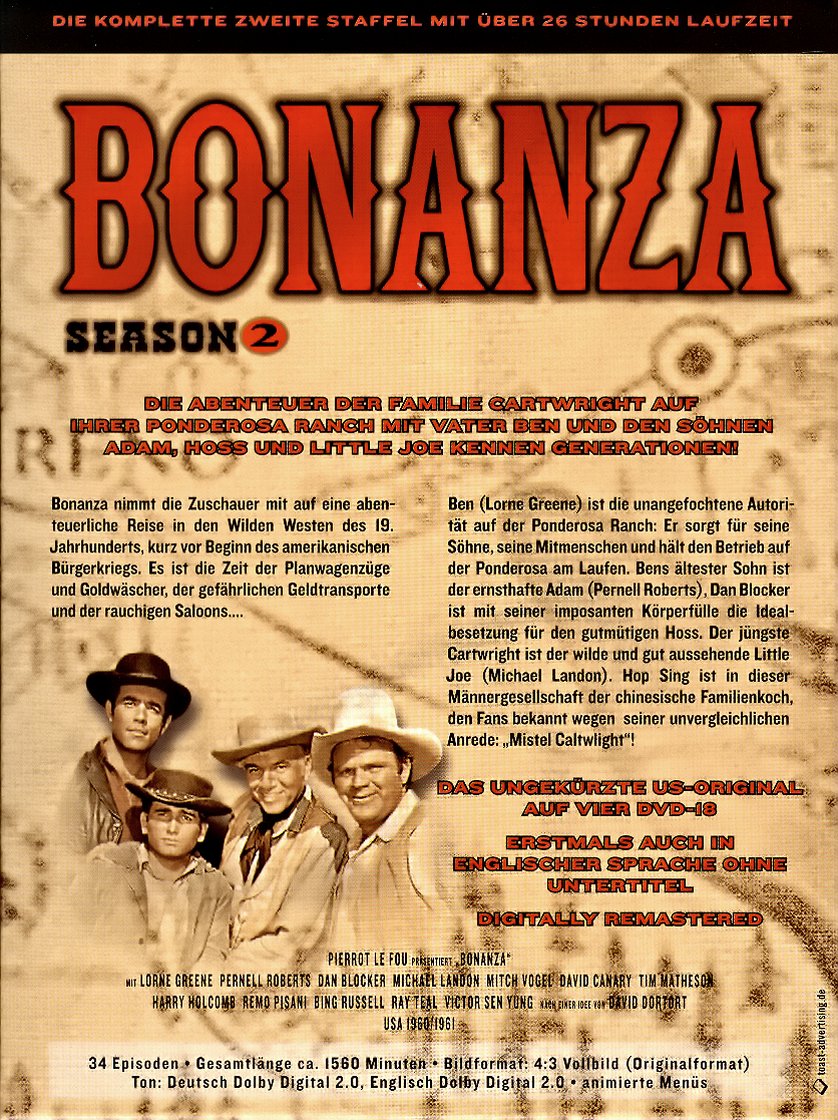 Bonanza - Staffel 2: DVD oder Blu-ray leihen - VIDEOBUSTER.de