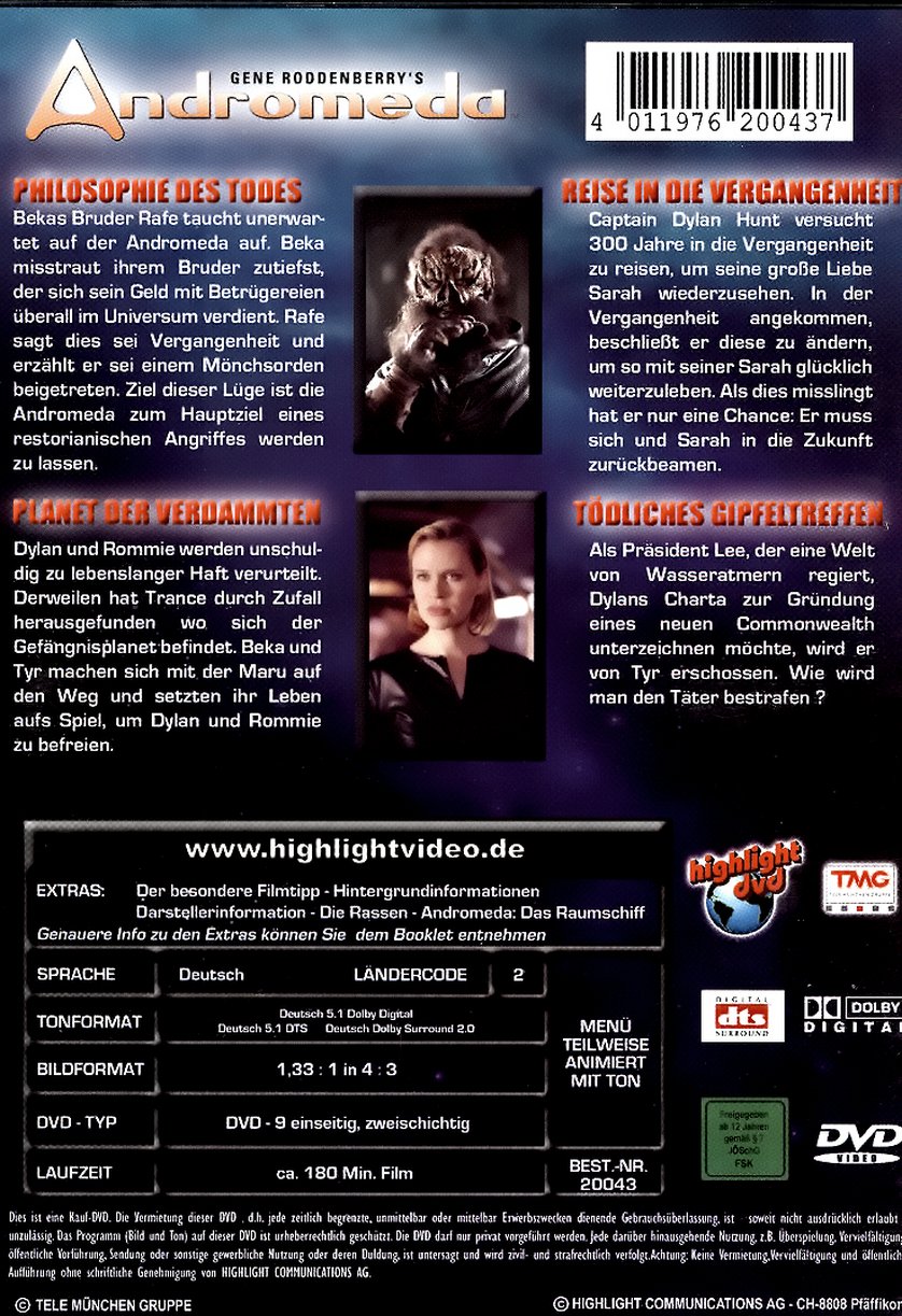 Gene Roddenberrys Andromeda - Volumes: DVD oder Blu-ray leihen ...