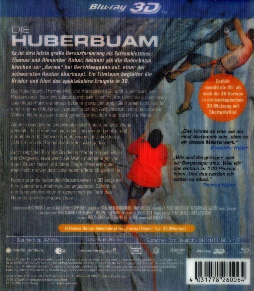 Die Huberbuam 3D: DVD oder Blu-ray leihen - VIDEOBUSTER.de