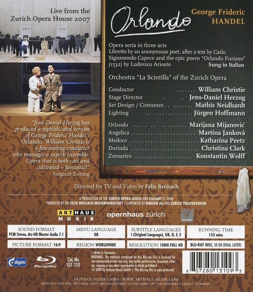 Georg Friedrich Handel - Orlando: DVD oder Blu-ray leihen - VIDEOBUSTER.de