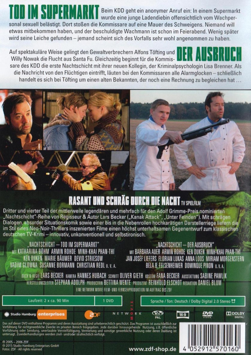 Nachtschicht 3 - Tod im Supermarkt / 4 - Der Ausbruch: DVD oder Blu-ray ...