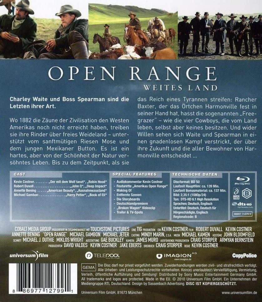Open Range: DVD, Blu-ray oder VoD leihen - VIDEOBUSTER.de