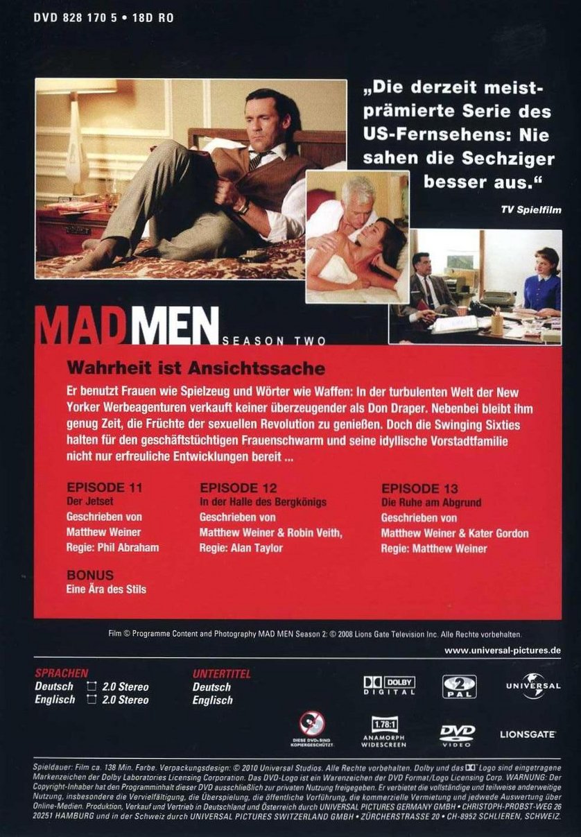 Mad Men - Staffel 2: DVD oder Blu-ray leihen - VIDEOBUSTER.de