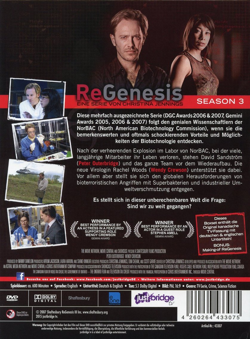 ReGenesis - Staffel 3: DVD oder Blu-ray leihen - VIDEOBUSTER.de