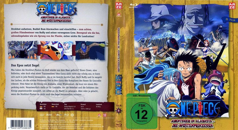 One Piece - 8. Film: Abenteuer in Alabasta - Die Wüstenprinzessin: DVD ...