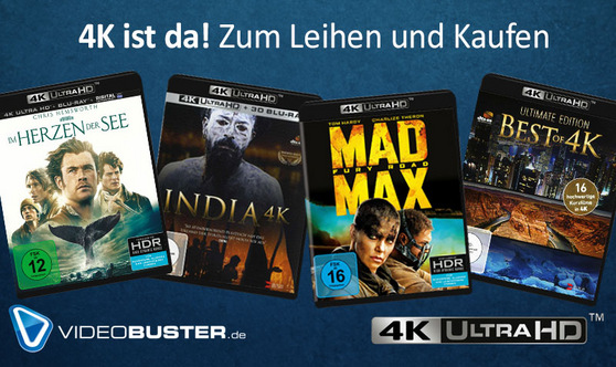 4K UHD Blu-ray: Neu bei VIDEOBUSTER: 4K ist da!