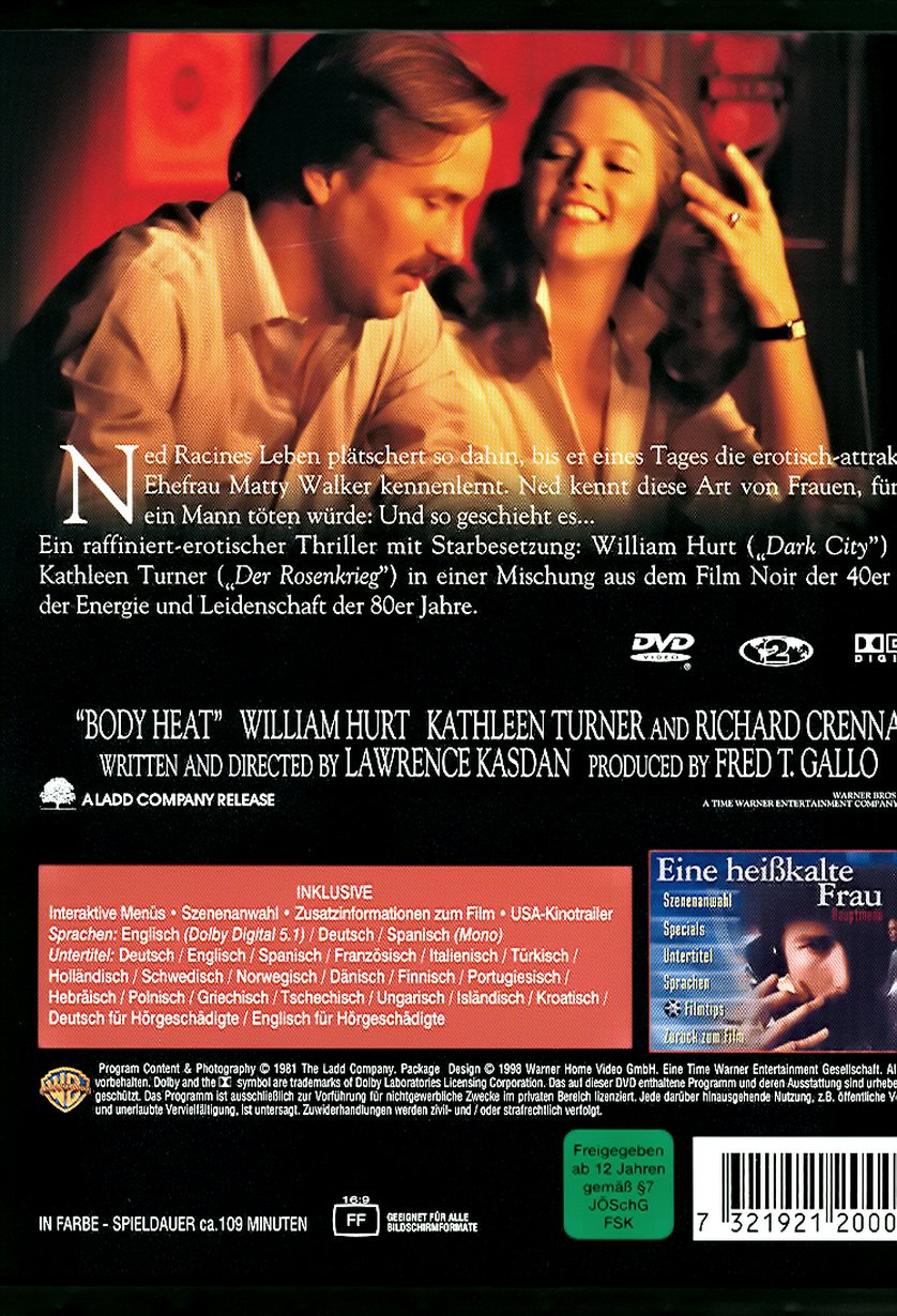 Body Heat - Eine heißkalte Frau: DVD oder Blu-ray leihen - VIDEOBUSTER.de