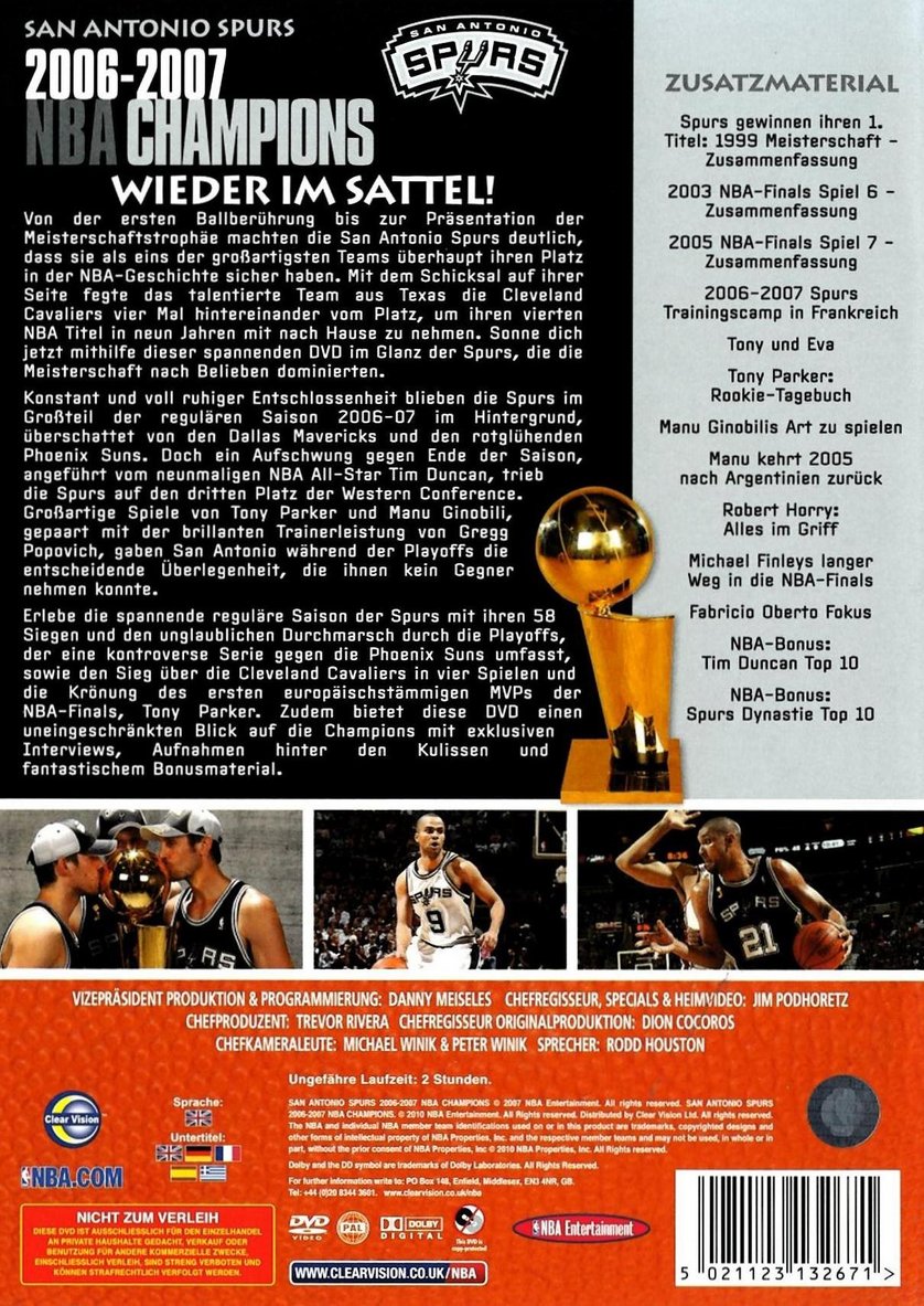 NBA Champions 2006-2007 - San Antonio Spurs: DVD oder Blu-ray leihen ...