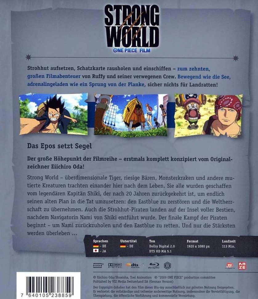 One Piece - 10. Film: Strong World: DVD oder Blu-ray leihen ...