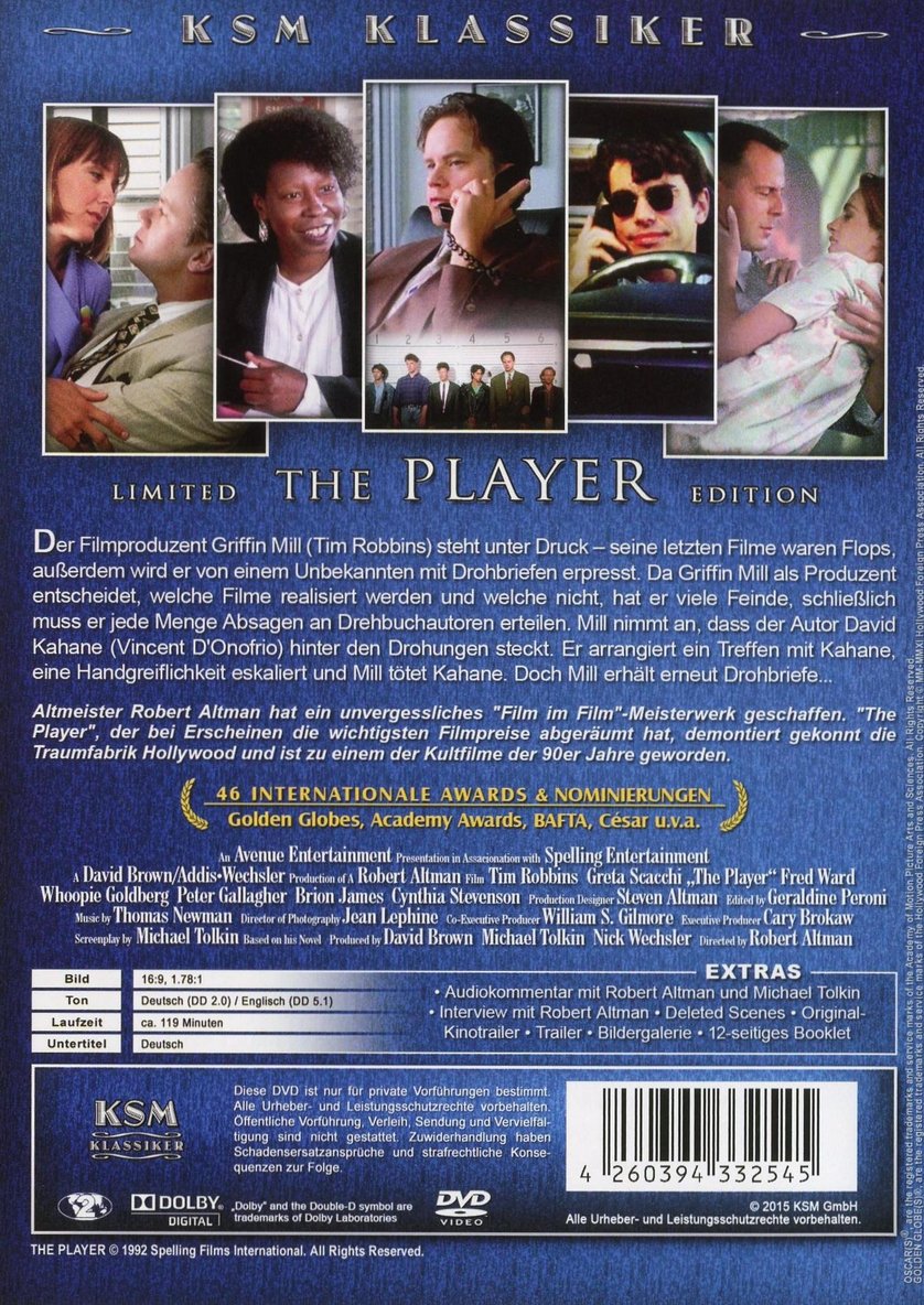 The Player: DVD, Blu-ray oder VoD leihen - VIDEOBUSTER.de