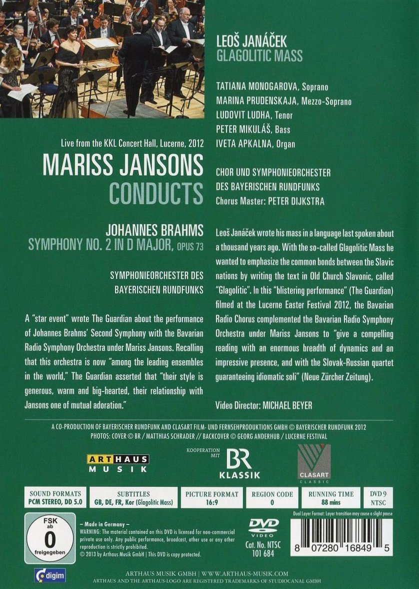 Mariss Jansons Conducts: Brahms - Symphony No.2 / Janacek - Glagolitic Mass: DVD oder Blu-ray ...