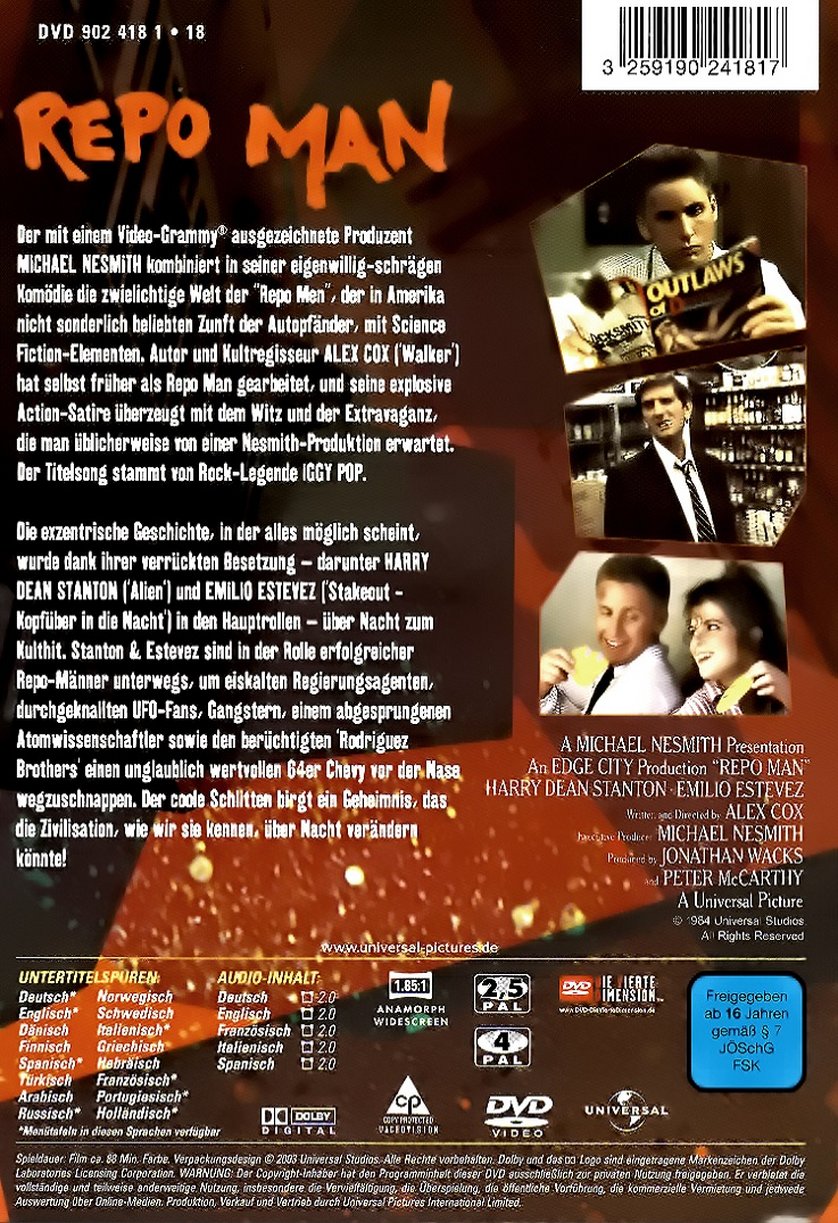 Repo Man: DVD oder Blu-ray leihen - VIDEOBUSTER.de