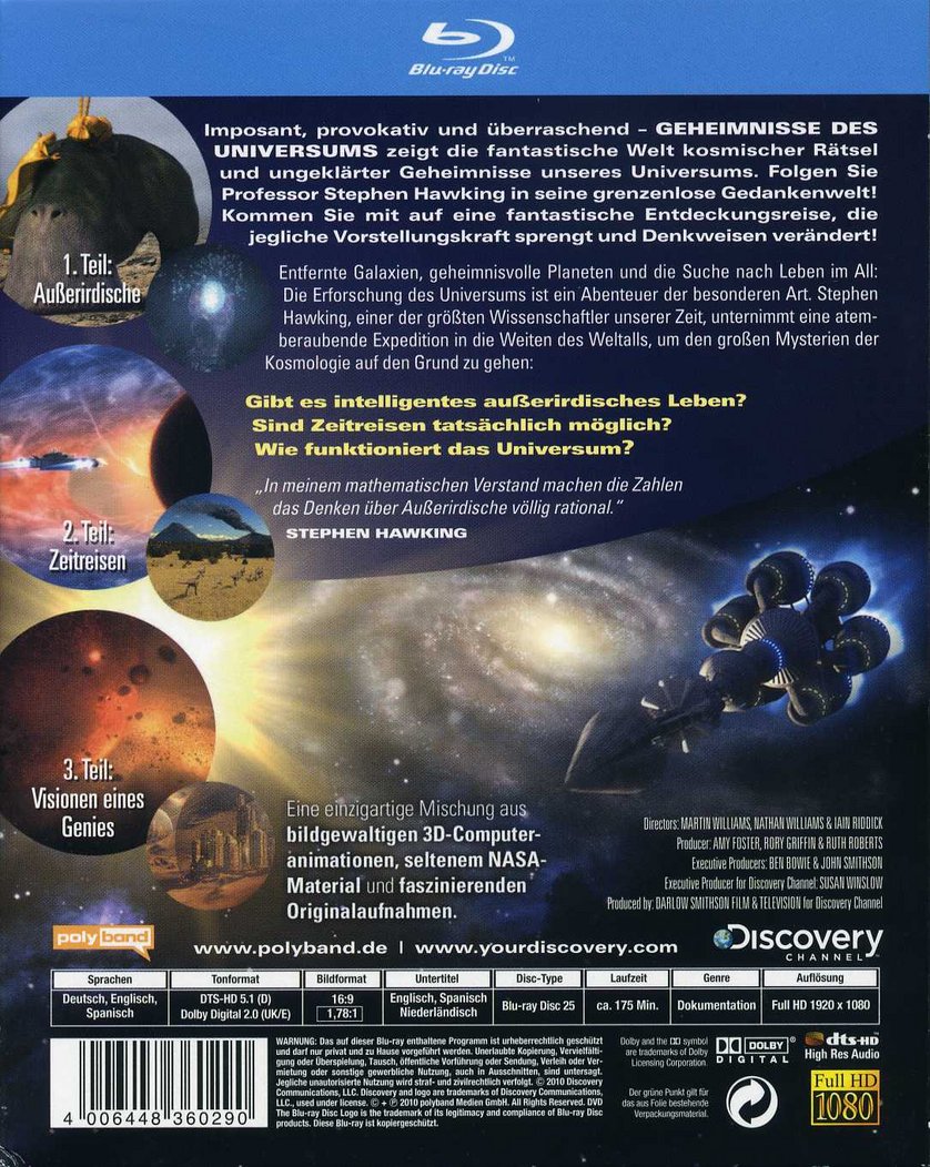 Stephen Hawking - Geheimnisse des Universums: DVD oder Blu-ray leihen ...