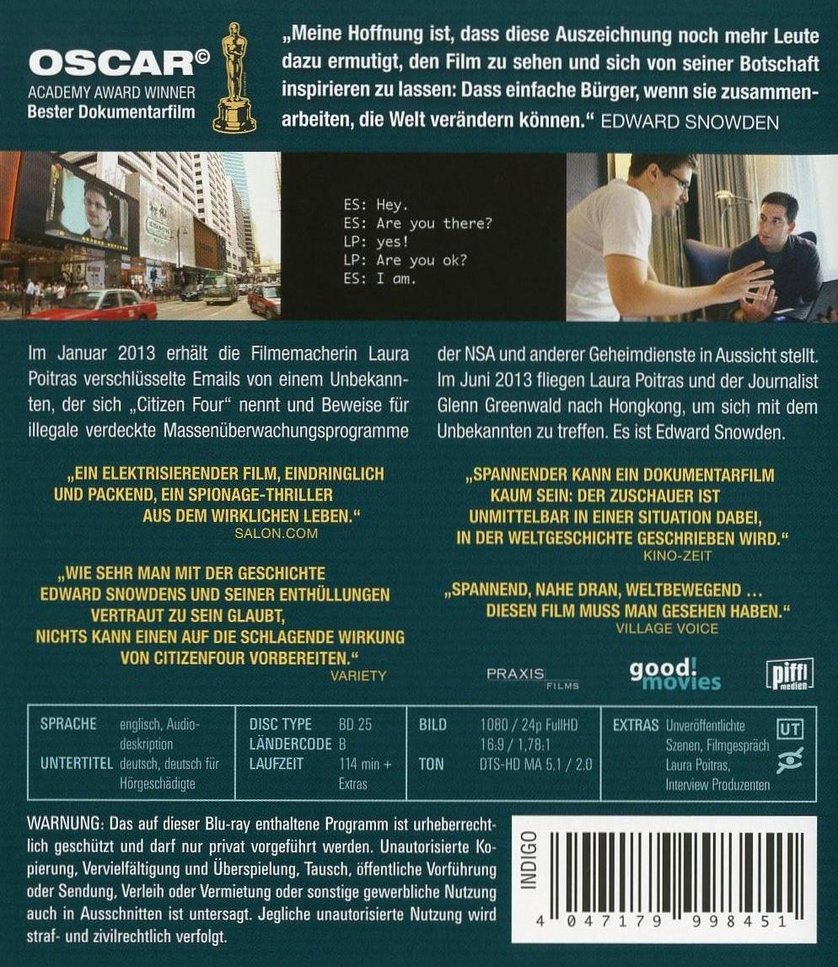 CitizenFour: DVD oder Blu-ray leihen - VIDEOBUSTER.de