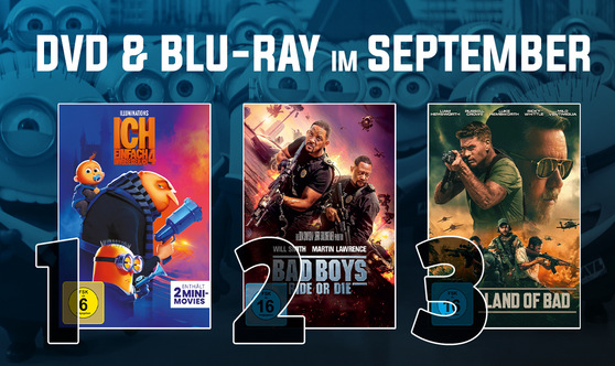 DVD & Blu-ray Charts September 2024: Jede Menge Action und tierisch ...