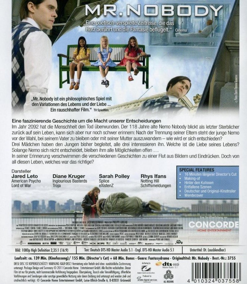 Mr. Nobody: DVD, Blu-ray oder VoD leihen - VIDEOBUSTER.de