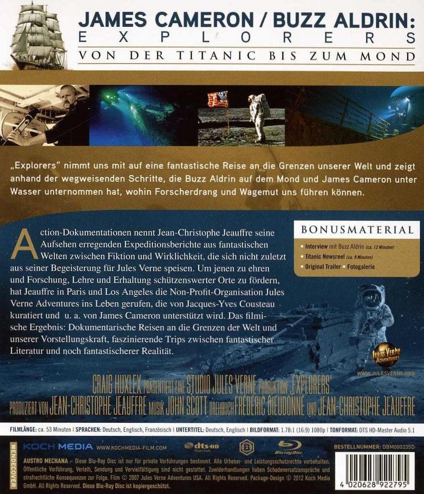 James Cameron & Buzz Aldrin - Explorers: DVD oder Blu-ray leihen ...