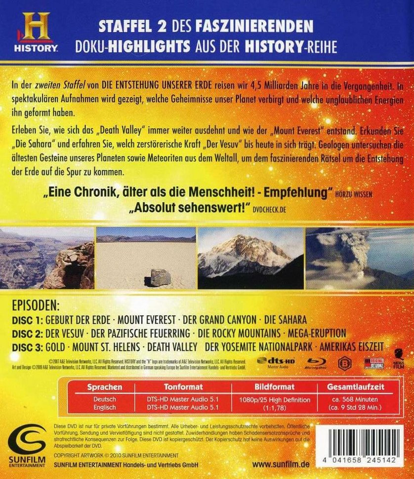 Die Entstehung unserer Erde - Staffel 2: DVD oder Blu-ray leihen - VIDEOBUSTER.de