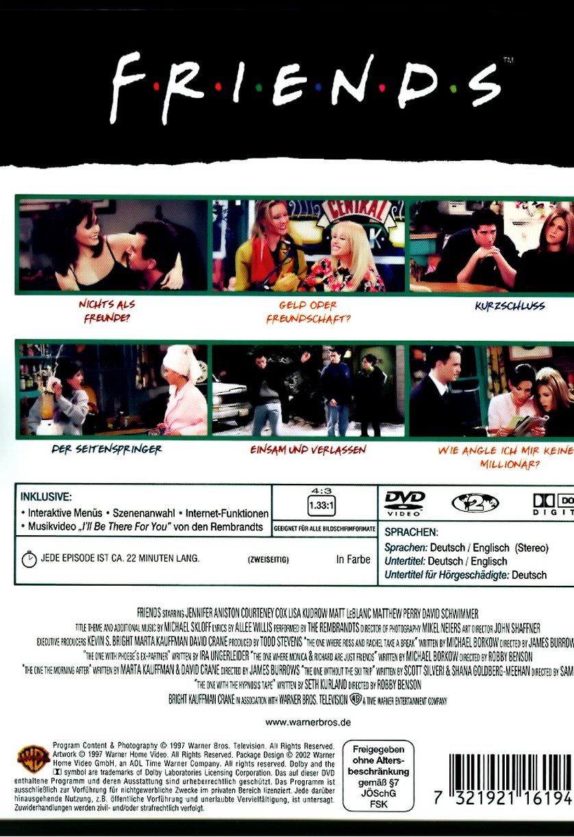 Friends - Staffel 3: DVD oder Blu-ray leihen - VIDEOBUSTER.de