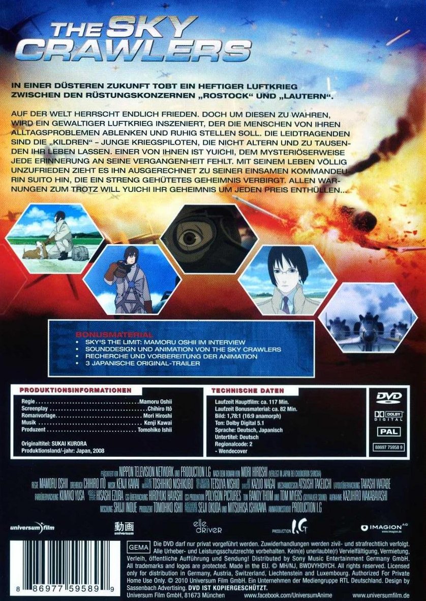 The Sky Crawlers: DVD oder Blu-ray leihen - VIDEOBUSTER.de