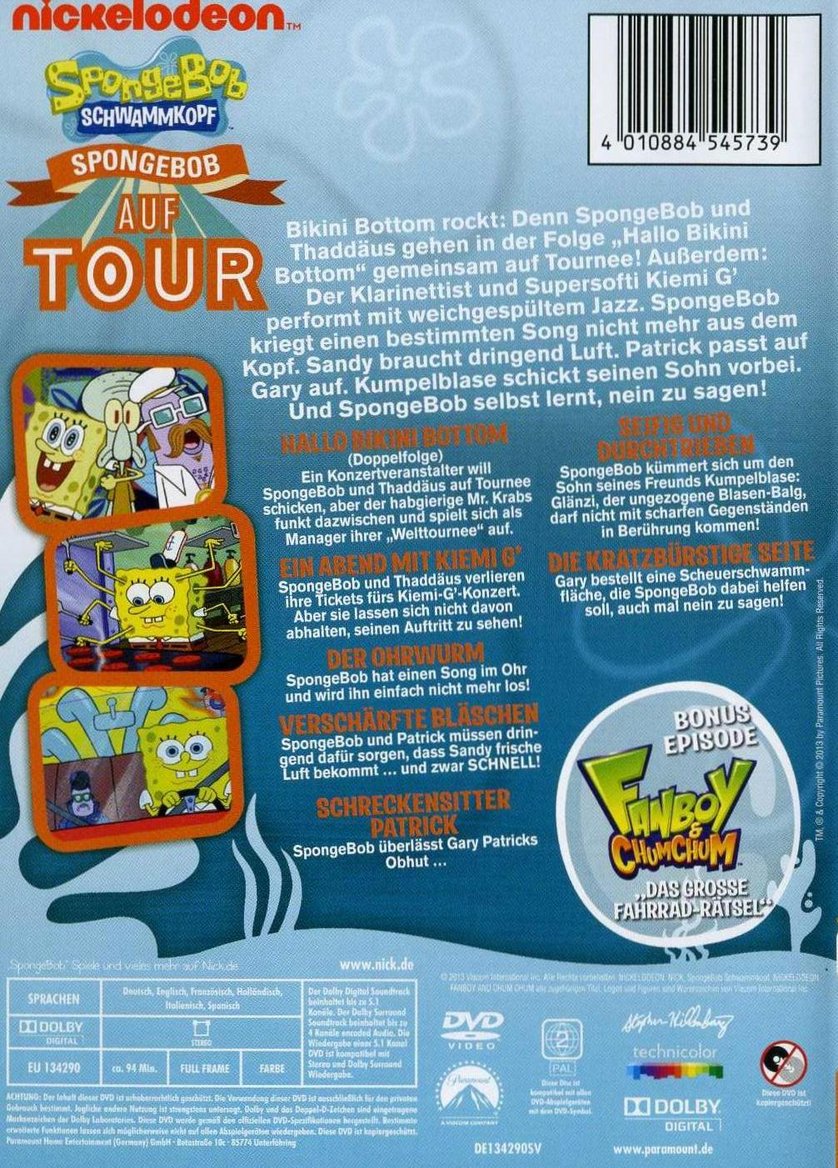 SpongeBob Schwammkopf - SpongeBob auf Tour: DVD oder Blu-ray leihen ...