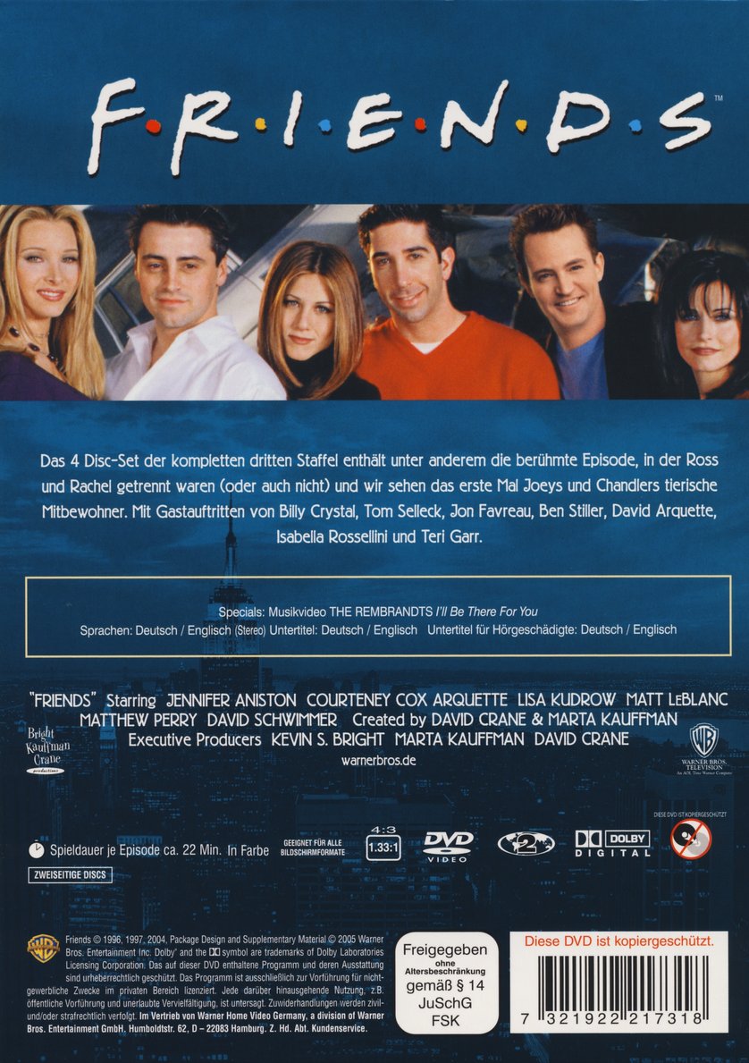Friends - Staffel 3: DVD oder Blu-ray leihen - VIDEOBUSTER.de