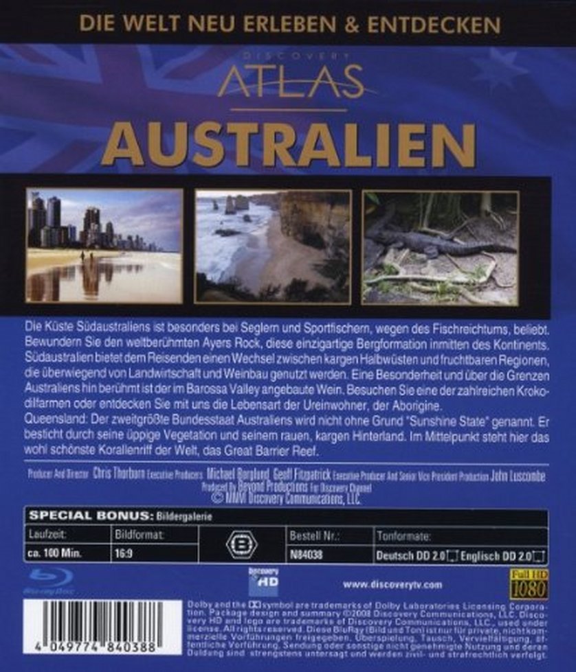 Discovery HD Atlas - Australien: DVD oder Blu-ray leihen - VIDEOBUSTER.de